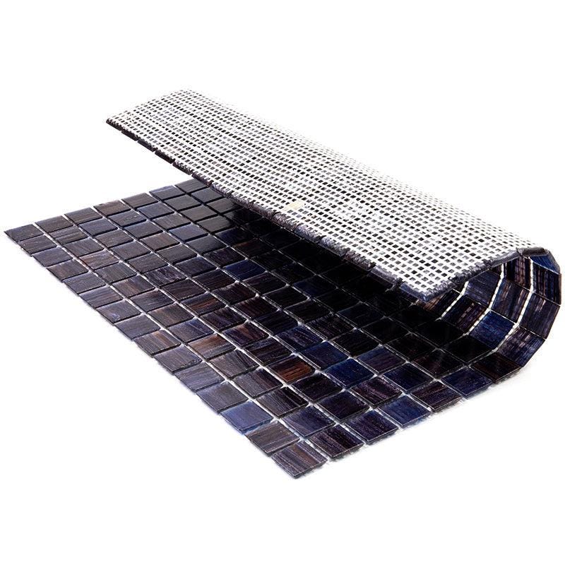 Deep Indigo Blue 4 X 5 Glossy Uniform Square Glass Mosaic Tile - Sample ...