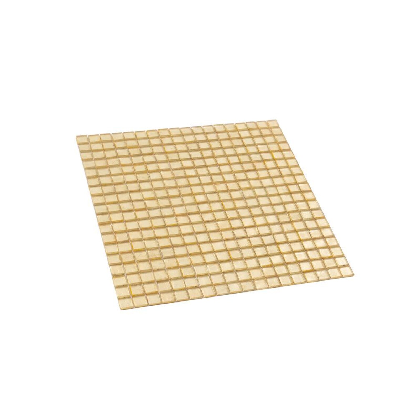 20-pack Skosh 11.6 In. X 11.6 In. Glossy Satin Sheen Gold Glass Mosaic ...