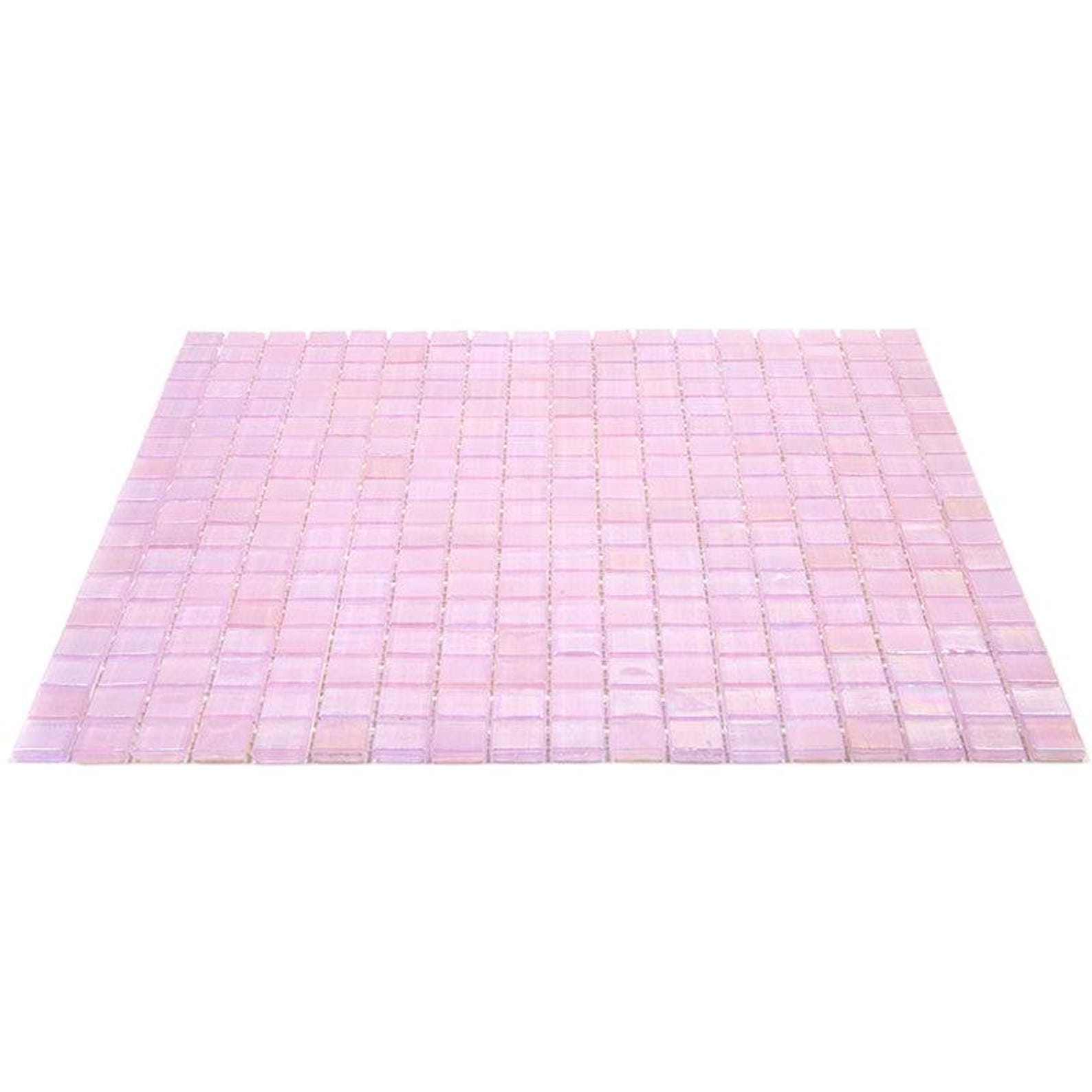 20-pack Skosh 11.6 In. X 11.6 In. Glossy Pale Pink Glass Mosaic Wall ...