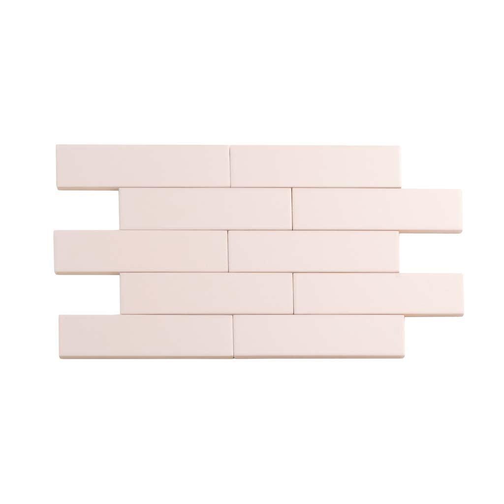Pink 2x8 Matte Ceramic Subway Tile (50 Pack, 5.4 Sq Ft/case) - Sample ...