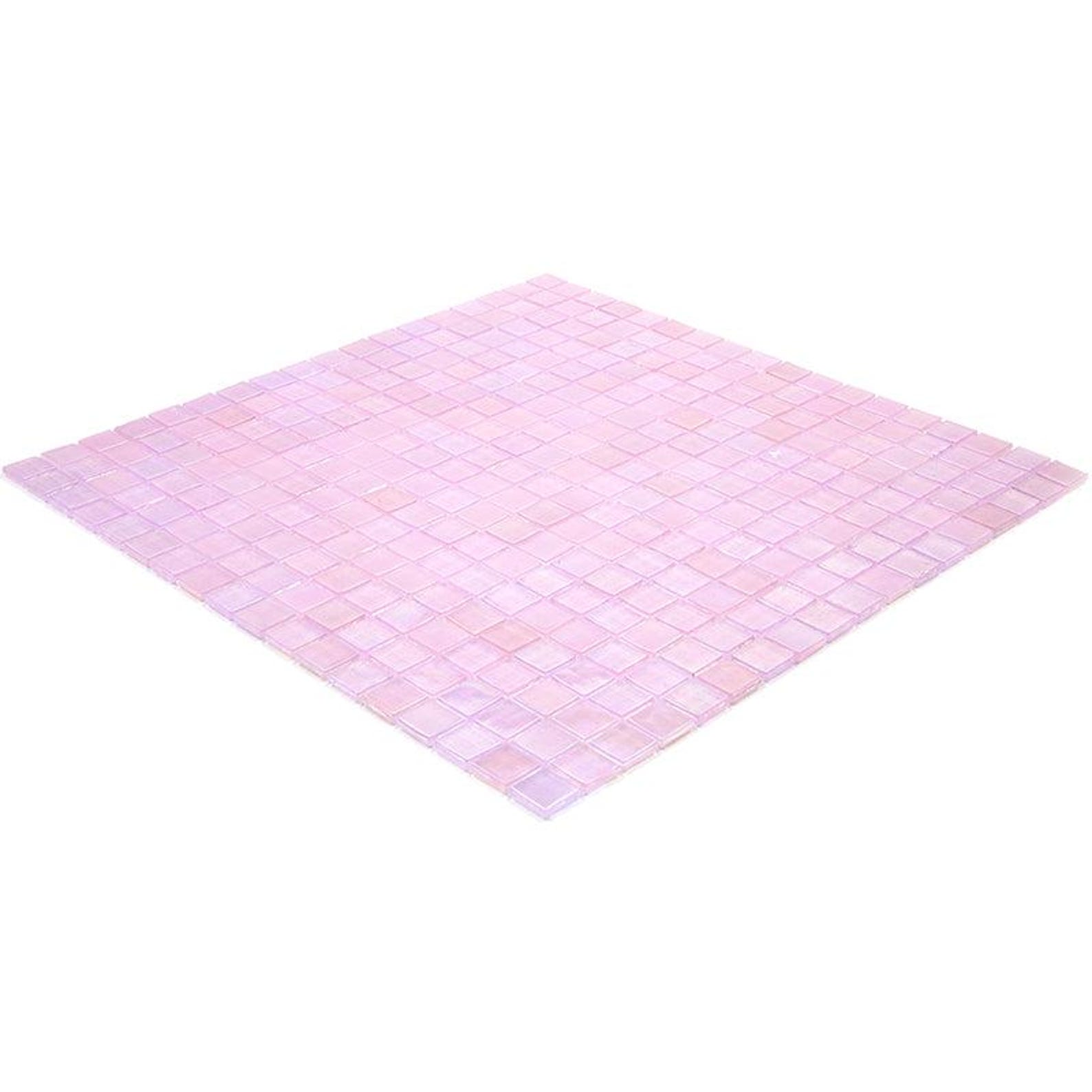 20-pack Skosh 11.6 In. X 11.6 In. Glossy Pale Pink Glass Mosaic Wall ...