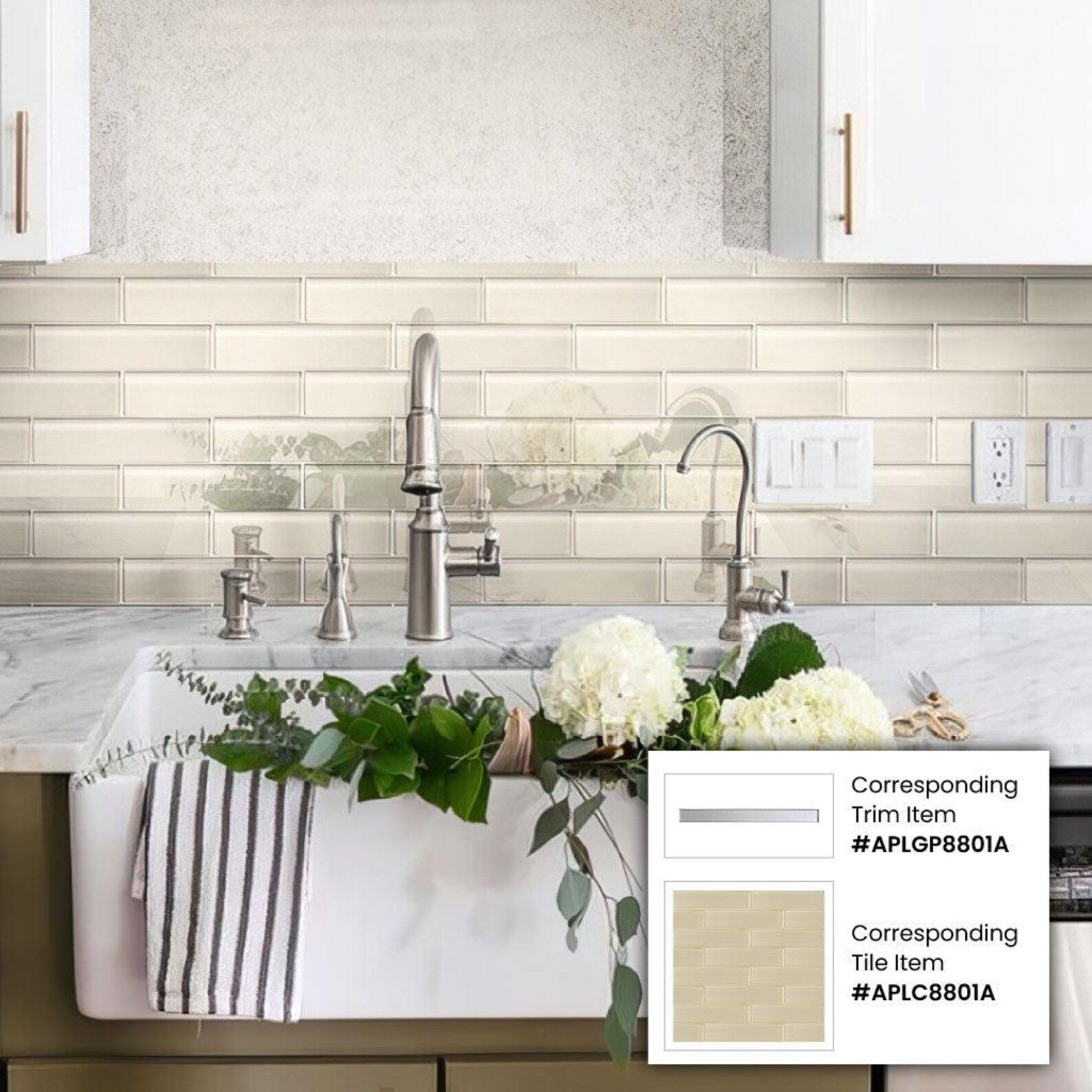 Chiffon White 12x12 Glossy Brick Glass Mosaic Tile - Etsy