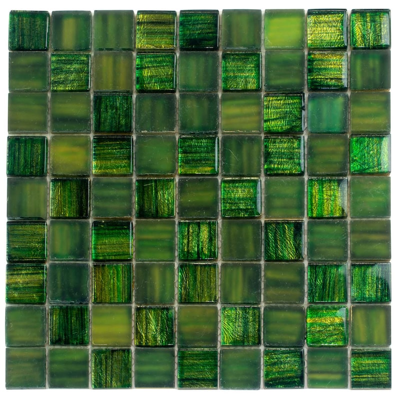 Emerald Green 11x11 Glossy Matte Square Glass Mosaic Tile - Etsy
