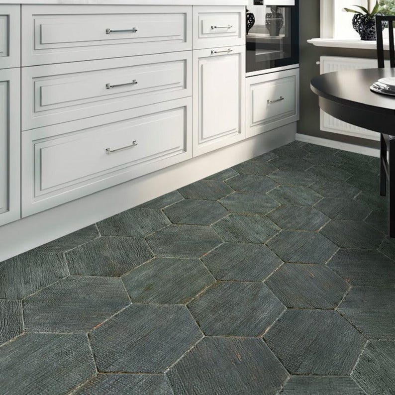 Dark Gray 14x14 Matte Hexagon Porcelain Tile (9 Pack, 10.8 Sq Ft/case ...