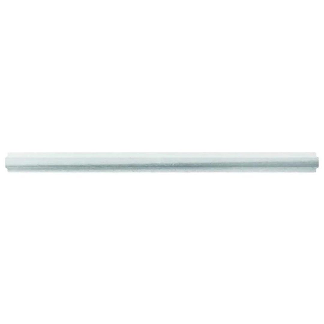 Light Gray 0.8x12 Polished Marble Pencil Tile Trim (10 Pack, 0.667 Sq ...