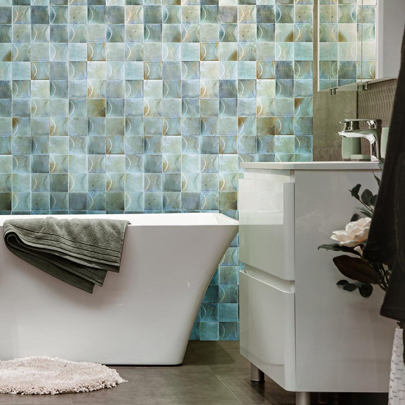 Blue 4x4 Glossy Ceramic Square Deco Tile (60 Pack, 6.48 Sq Ft/case) - Etsy