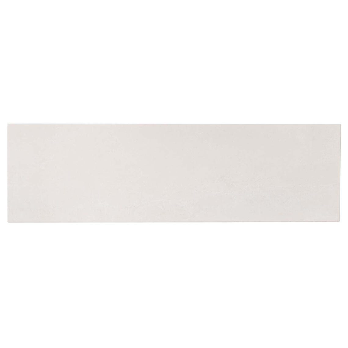 4 Pack Bone White 11.4-in W X 39.3-in L Matte Ceramic Wall and Floor ...