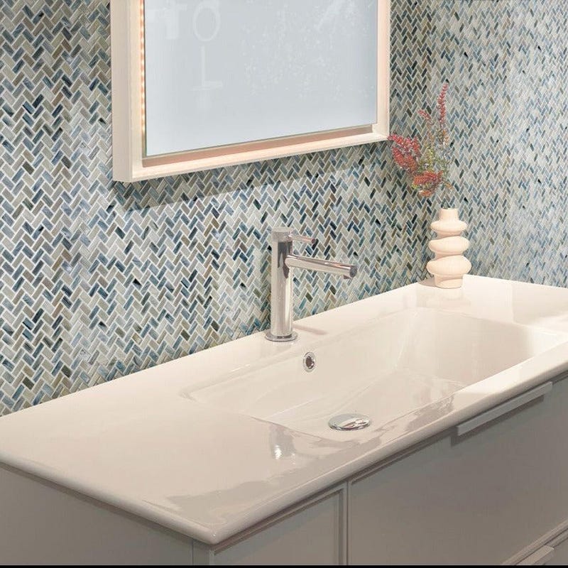 Glass Herringbone Tiles - Etsy