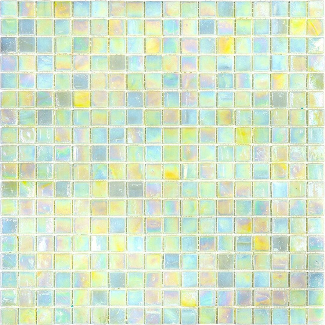 20-pack Skosh 11.6 In. X 11.6 In. Glossy Light Beige Glass Mosaic Wall ...