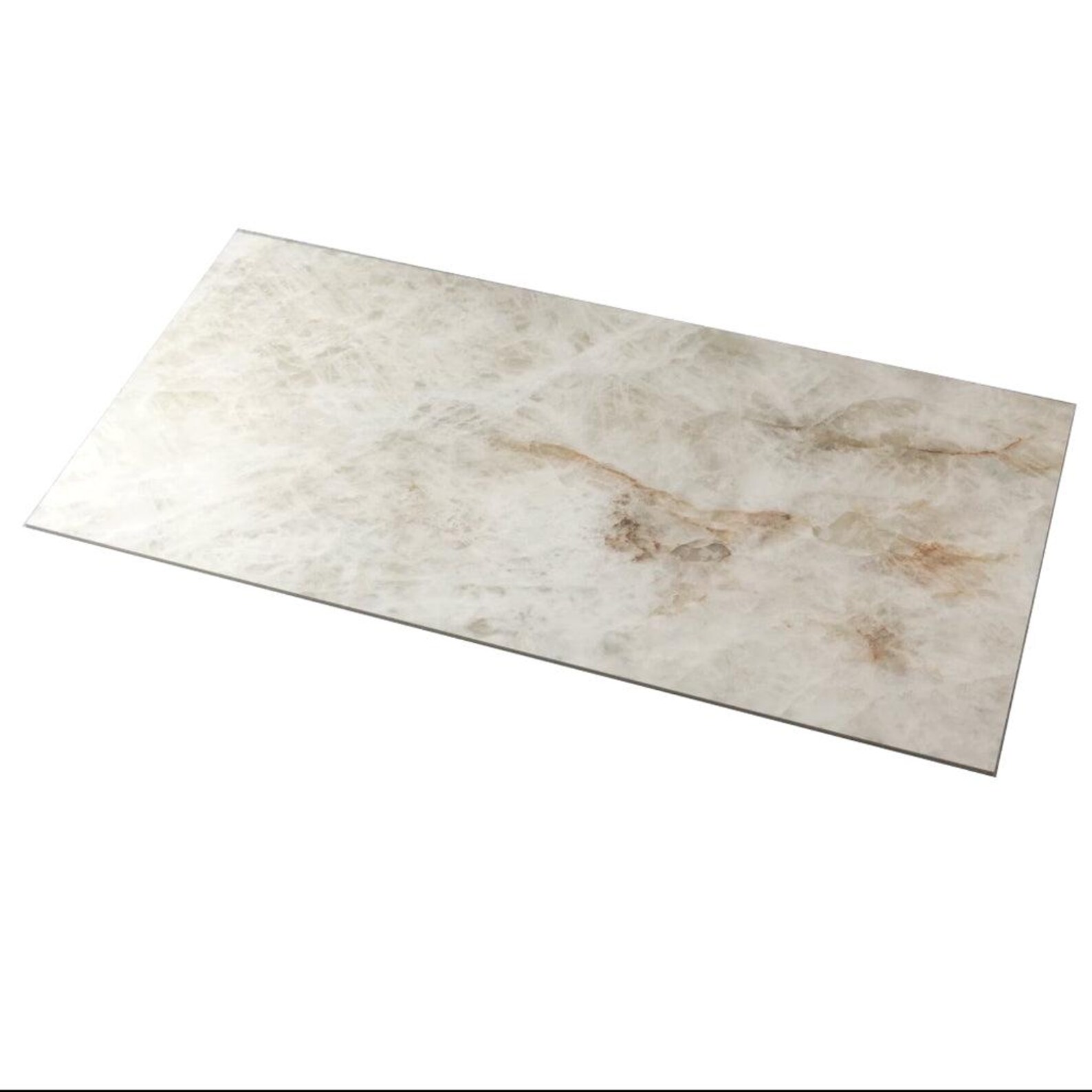 Light Cream Beige 24x48 Lappato Porcelain Large Format Tile (2 Pack, 15 ...