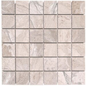 6 Pack Splendor 2 In. X 2 In. Matte Beige Porcelain Mosaic Wall and ...