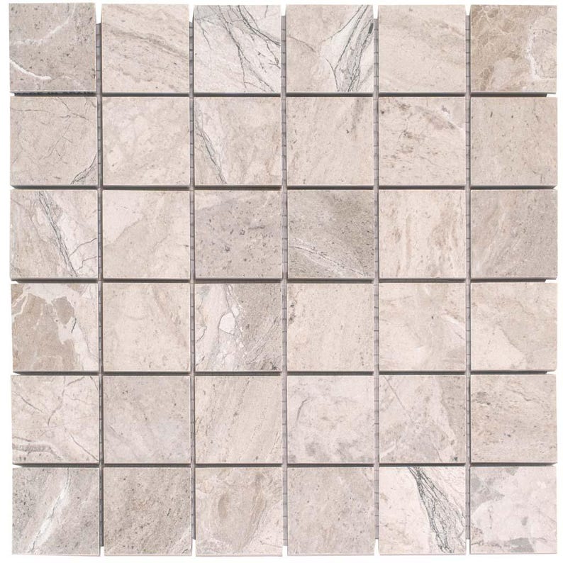 6 Pack Splendor 2 In. X 2 In. Matte Beige Porcelain Mosaic Wall and ...