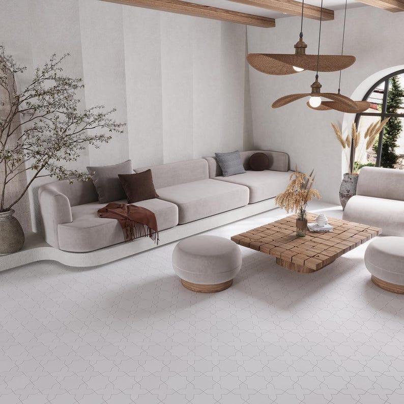 Pure White 5x5 Matte Cross Porcelain Tile (34 Pack, 5.31 Sq Ft/case) - Etsy