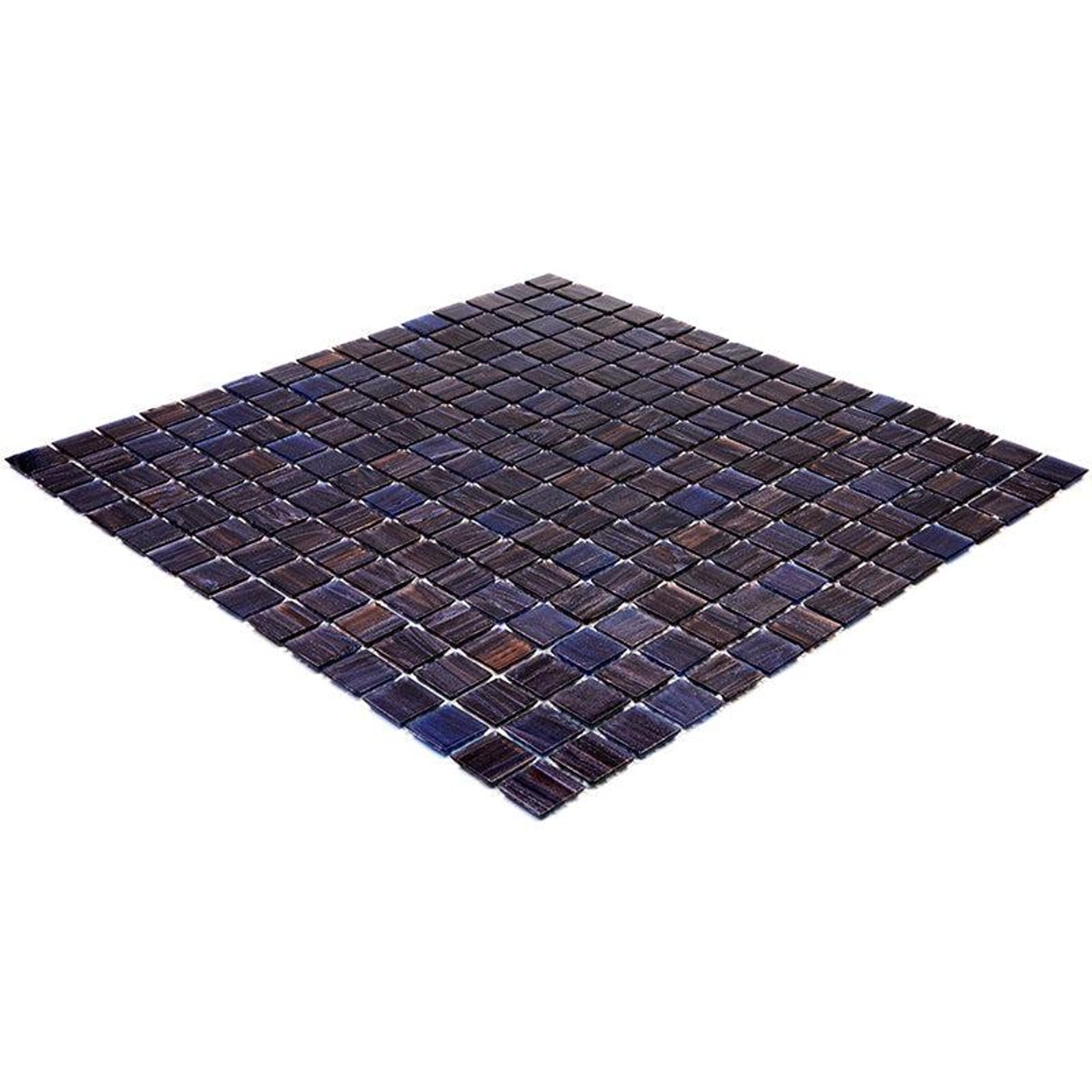 Deep Indigo Blue 4 X 5 Glossy Uniform Square Glass Mosaic Tile - Sample ...