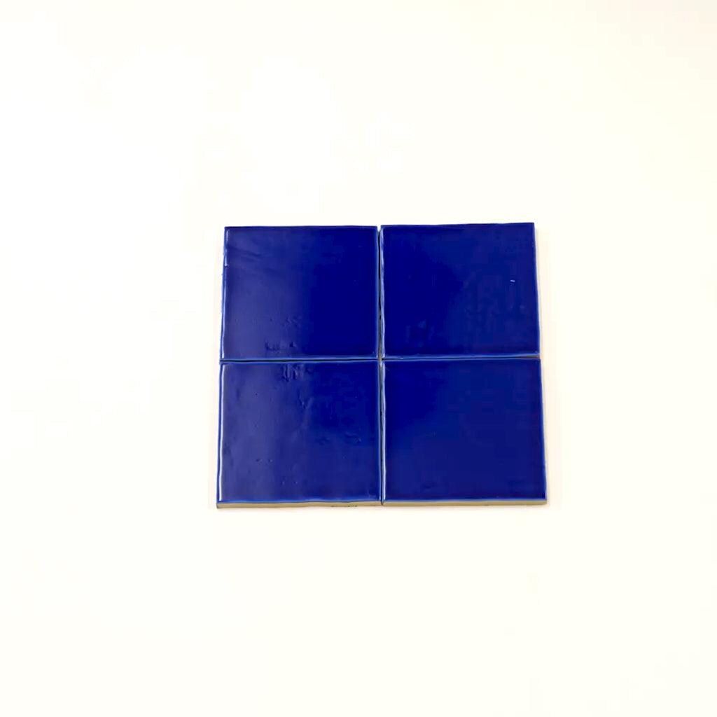 Royal Blue 6x6 Glossy Square Porcelain Tile (19 Pack, 4.65 Sq Ft/case ...