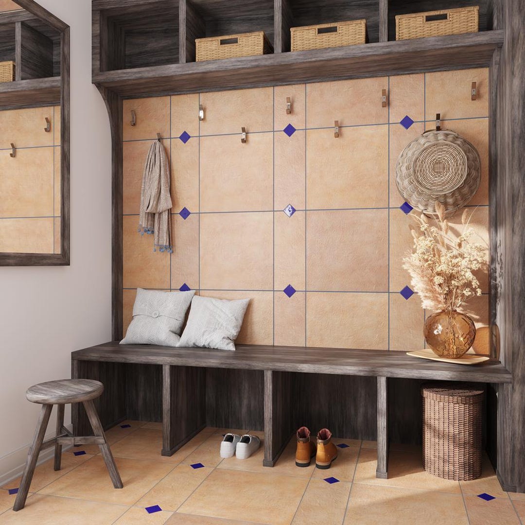 Royal Blue 2x2 Glossy Square Porcelain Tile (50 Pack, 0.86 Sq Ft/case ...