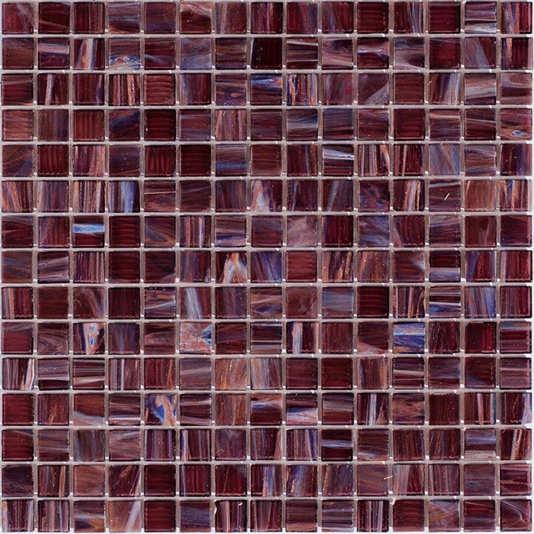 20-pack Celestial 12 In. X 12 In. Glossy Bulgarian Red Glass Mosaic ...