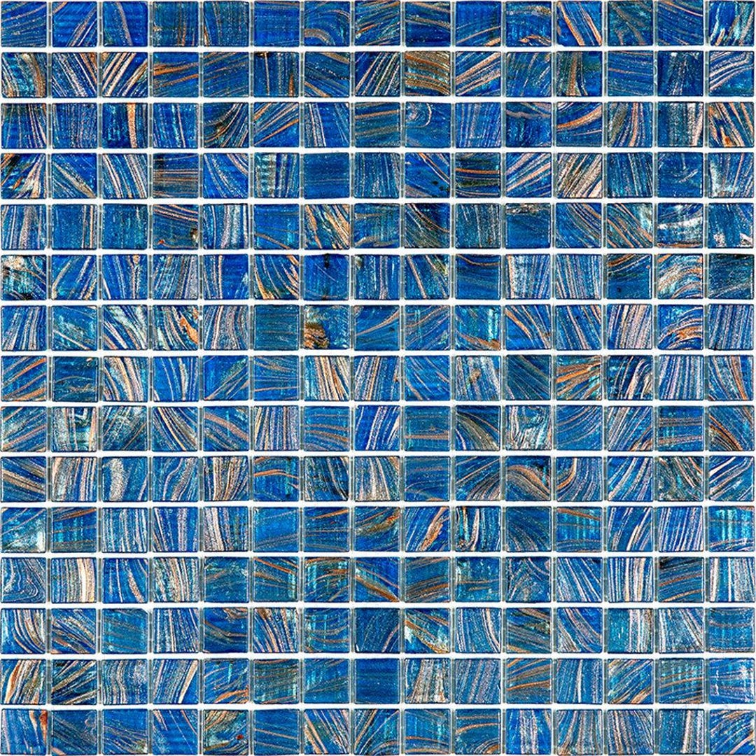 Yale Blue Gold 12x12 Glossy Uniform Square Glass Mosaic Tile - Etsy