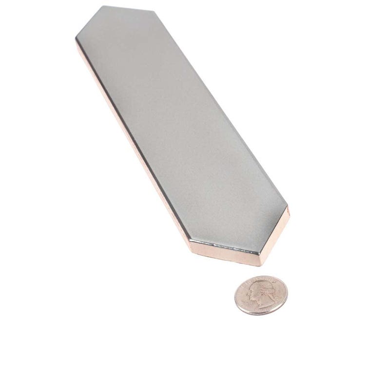 44 Pack Piquet 2 In. X 10 In. Glossy Silver Metallic Ceramic Picket ...