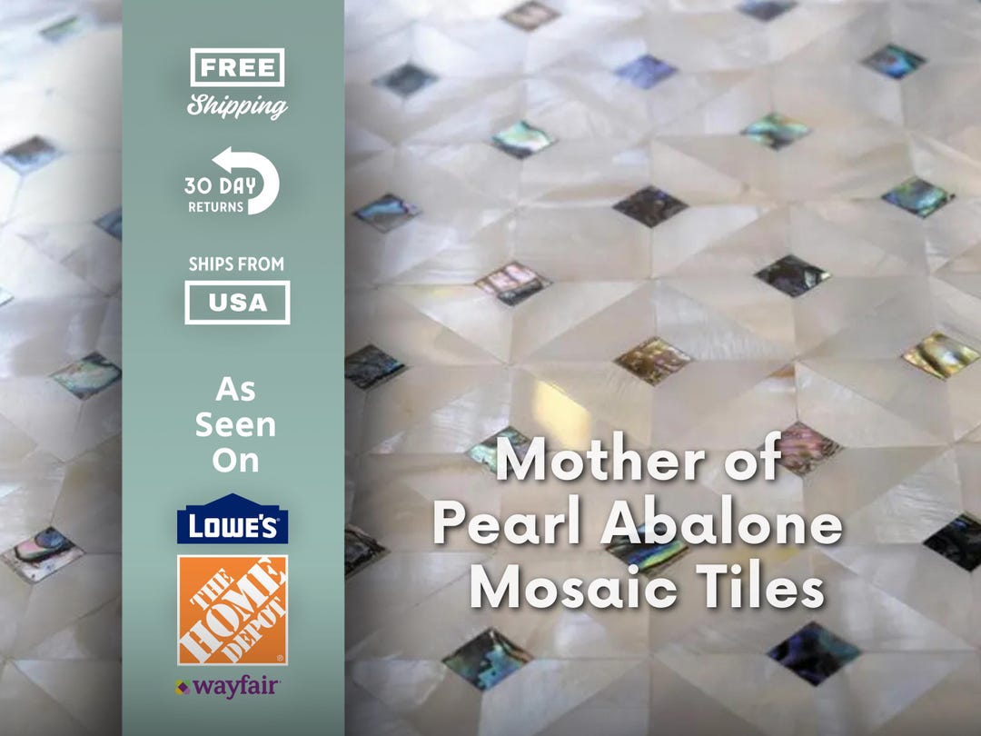 12x12 Abalone Tile-mother of Pearl Backsplash, White Backsplashes,chic ...