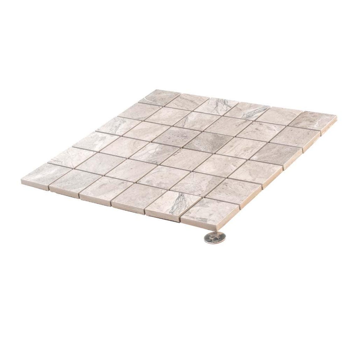 6 Pack Splendor 2 In. X 2 In. Matte Beige Porcelain Mosaic Wall and ...