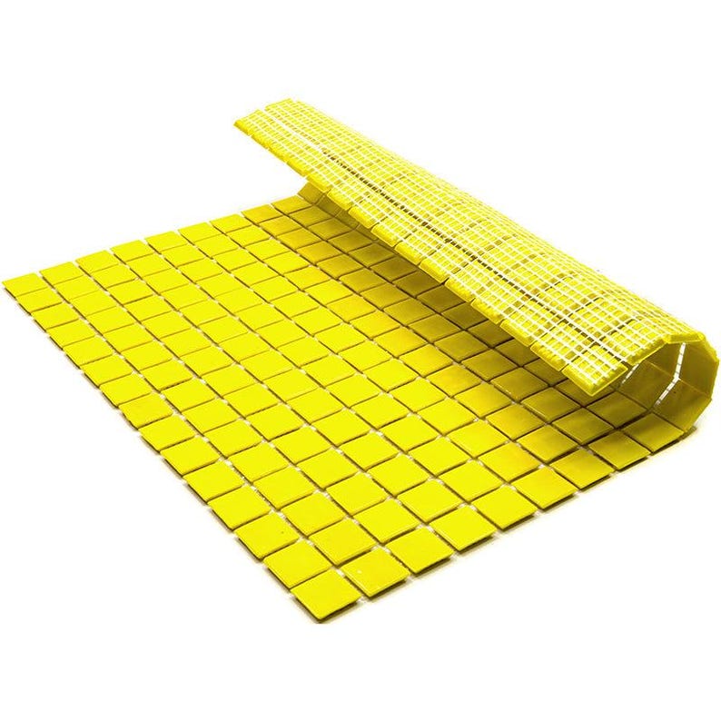 20-pack Dune 12 In. X 12 In. Glossy Yellow Glass Mosaic Wall and Floor ...