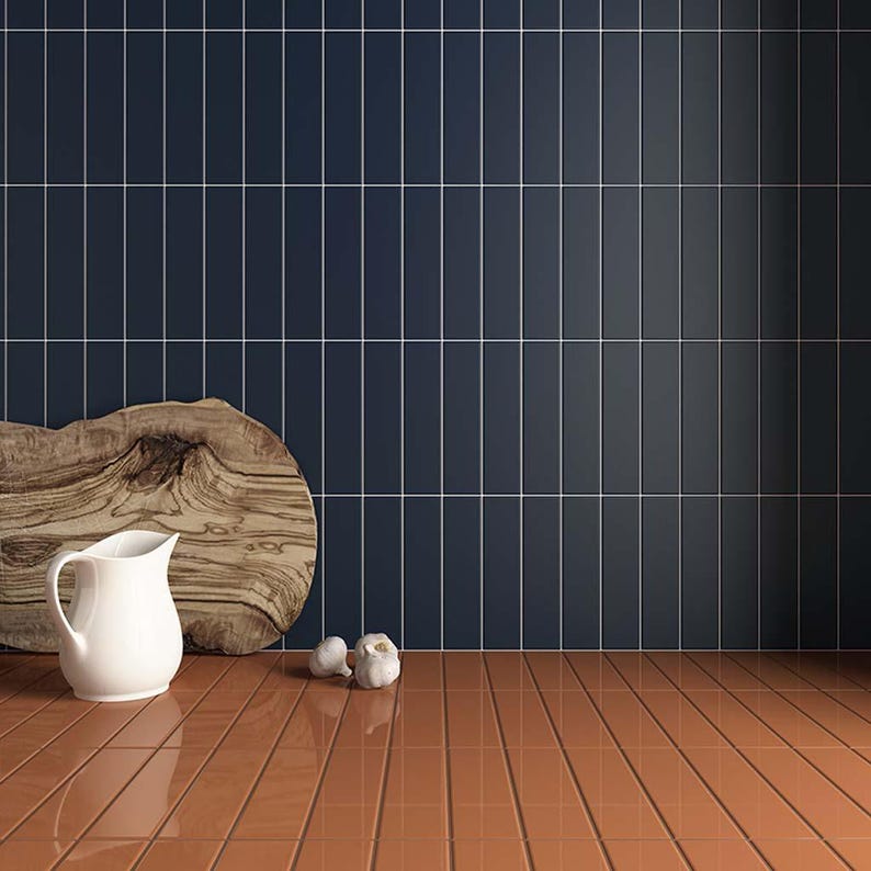 Blue 2x8 Matte Ceramic Subway Tile (60 Pack, 6.48 Sq Ft/case) - Etsy