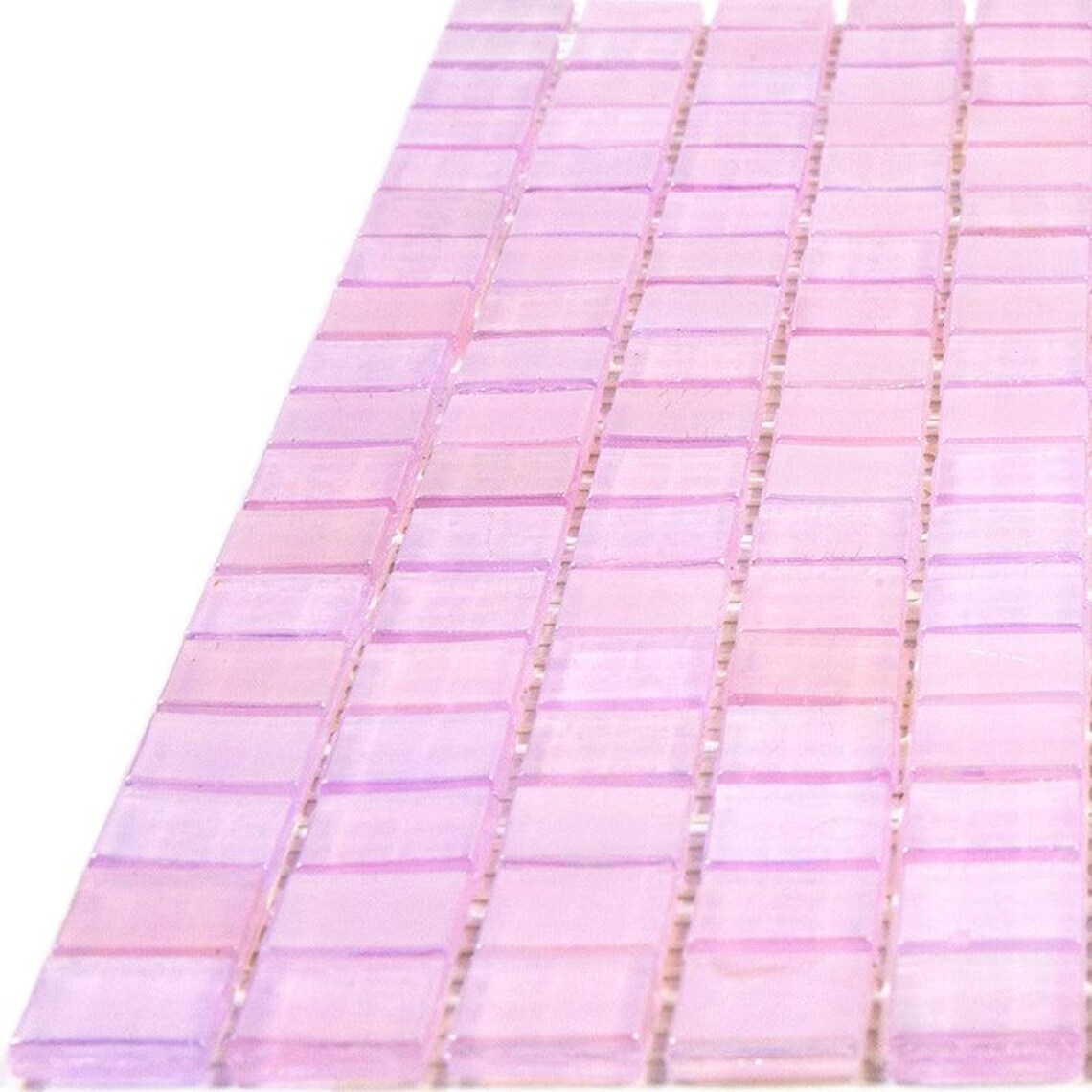 20-pack Skosh 11.6 In. X 11.6 In. Glossy Pale Pink Glass Mosaic Wall ...