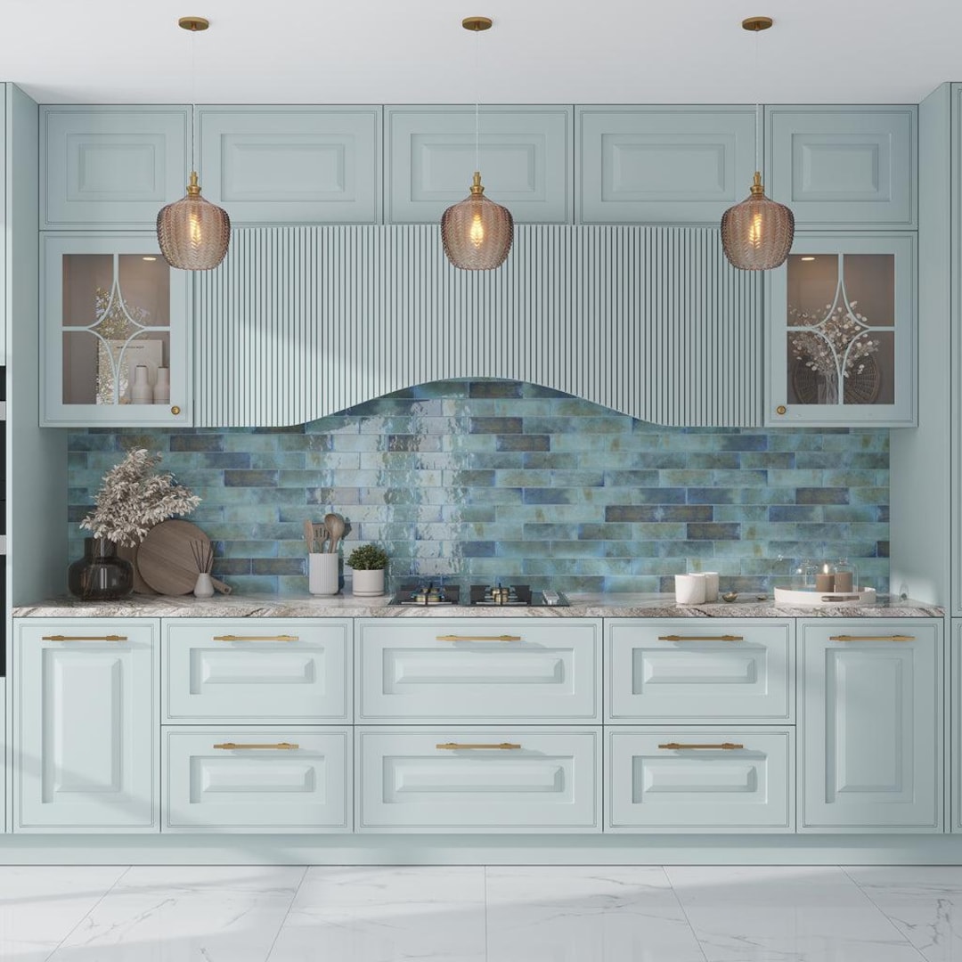 Blue 2.5x8 Glossy Ceramic Subway Tile (38 Pack, 5.38 Sq Ft/case) - Etsy