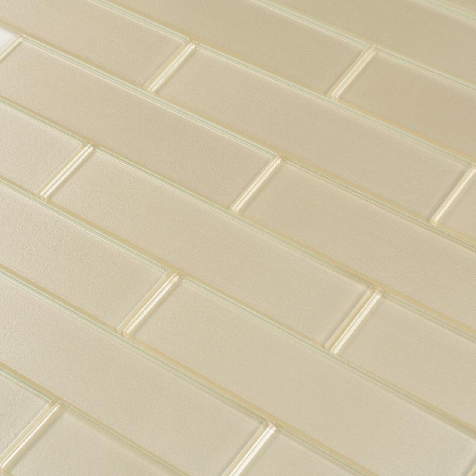 Chiffon White 12x12 Glossy Brick Glass Mosaic Tile - Etsy