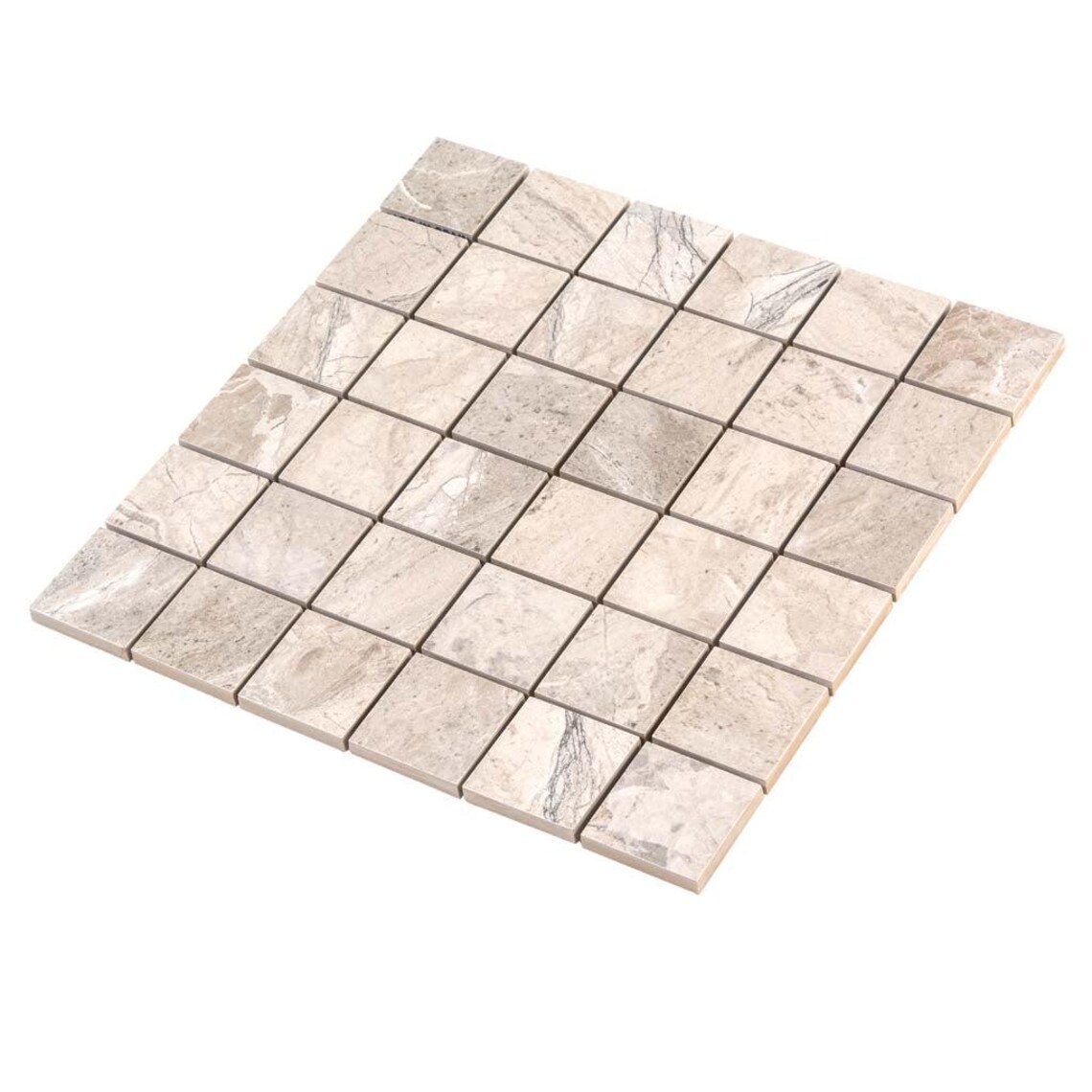 6 Pack Splendor 2 In. X 2 In. Matte Beige Porcelain Mosaic Wall and ...