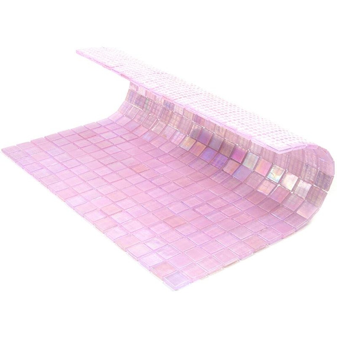 20-pack Skosh 11.6 In. X 11.6 In. Glossy Pale Pink Glass Mosaic Wall ...