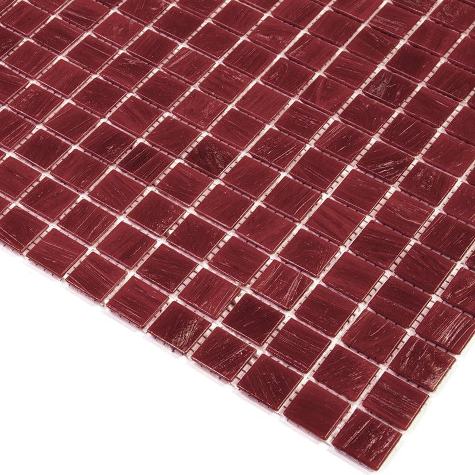 Scarlet Red 12x12 Glossy Uniform Square Glass Mosaic Tile (20 Pack, 20 ...