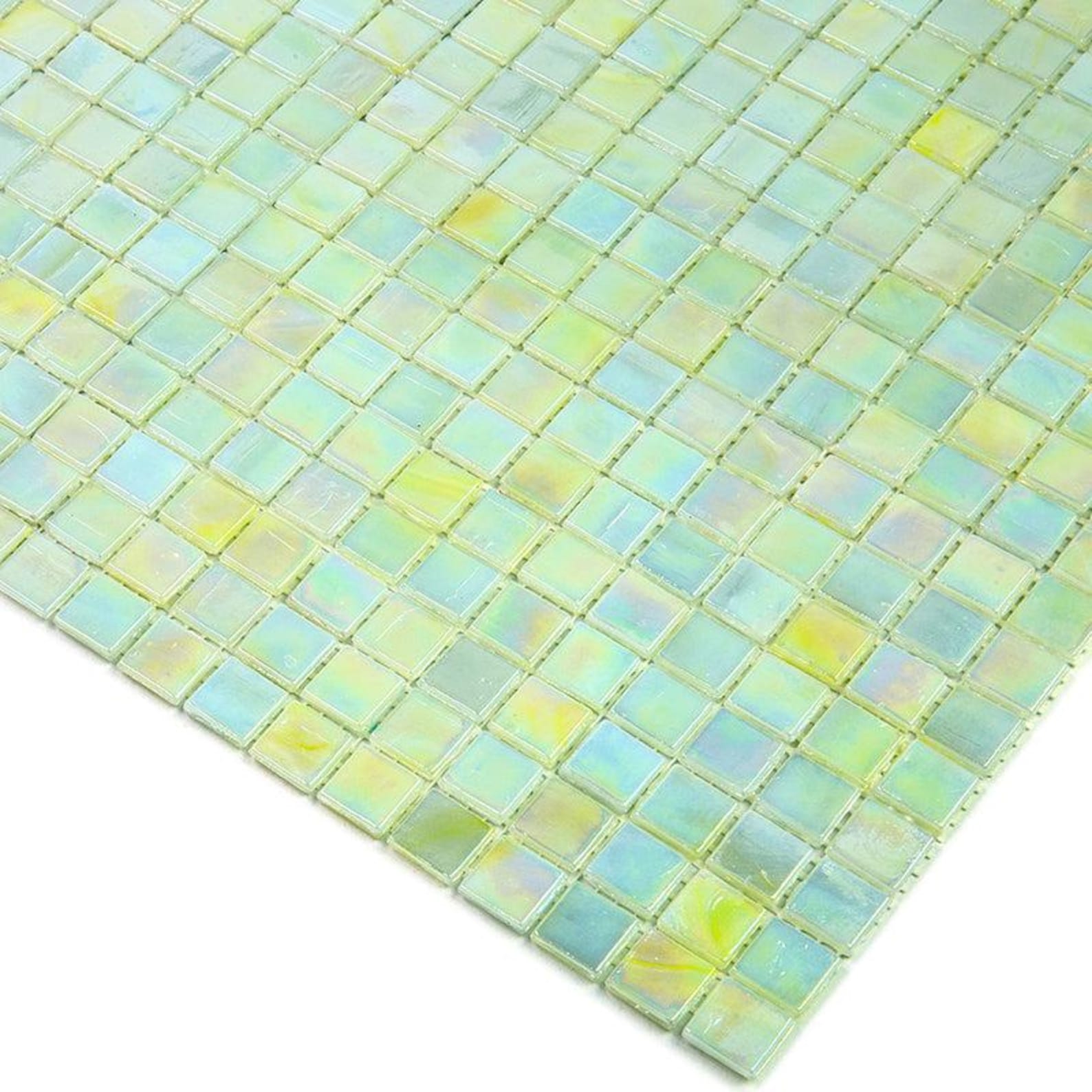 20-pack Skosh 11.6 In. X 11.6 In. Glossy Light Beige Glass Mosaic Wall ...