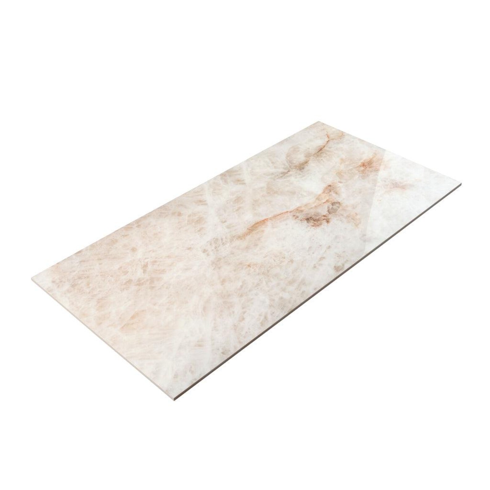 Light Cream Beige 24x48 Lappato Porcelain Large Format Tile (2 Pack, 15 ...