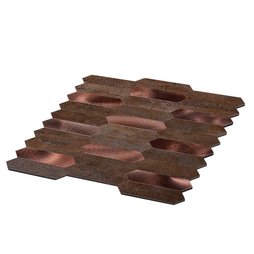 10 Pack Copper Picket 12 In. X 12 In. Honed Metal Peel and Stick ...