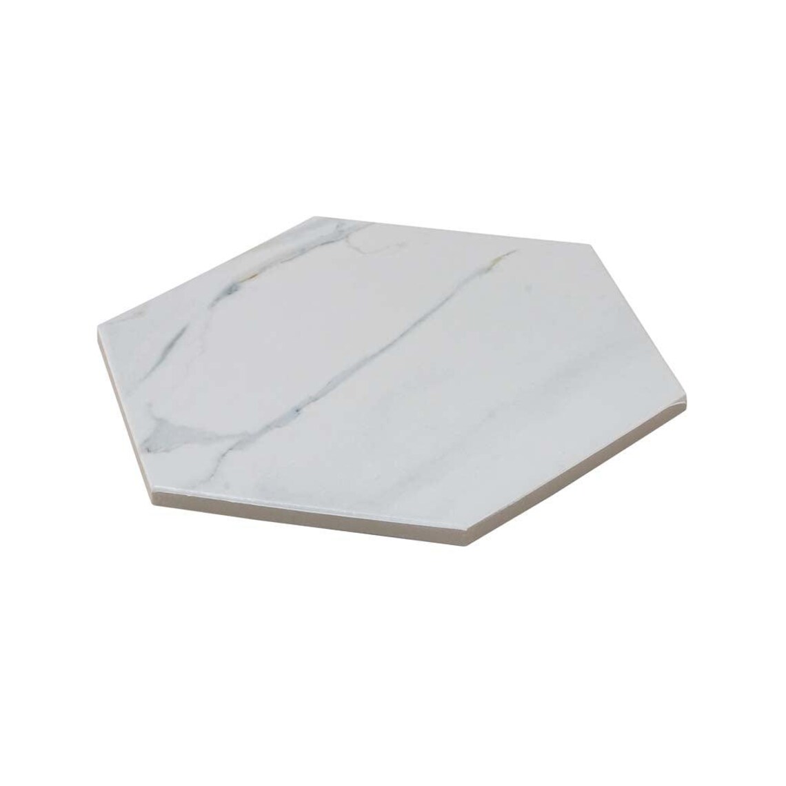 24 Pack Splendor 7.8 In. X 9 In. Matte White Porcelain Hexagon Wall and ...
