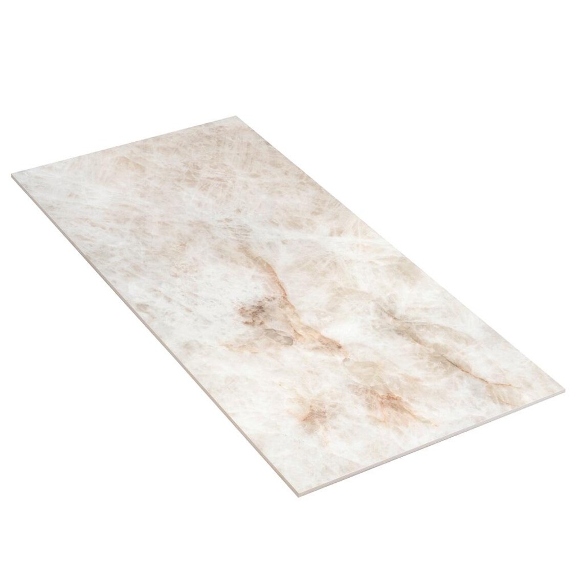 Light Cream Beige 24x48 Lappato Porcelain Large Format Tile (2 Pack, 15 ...