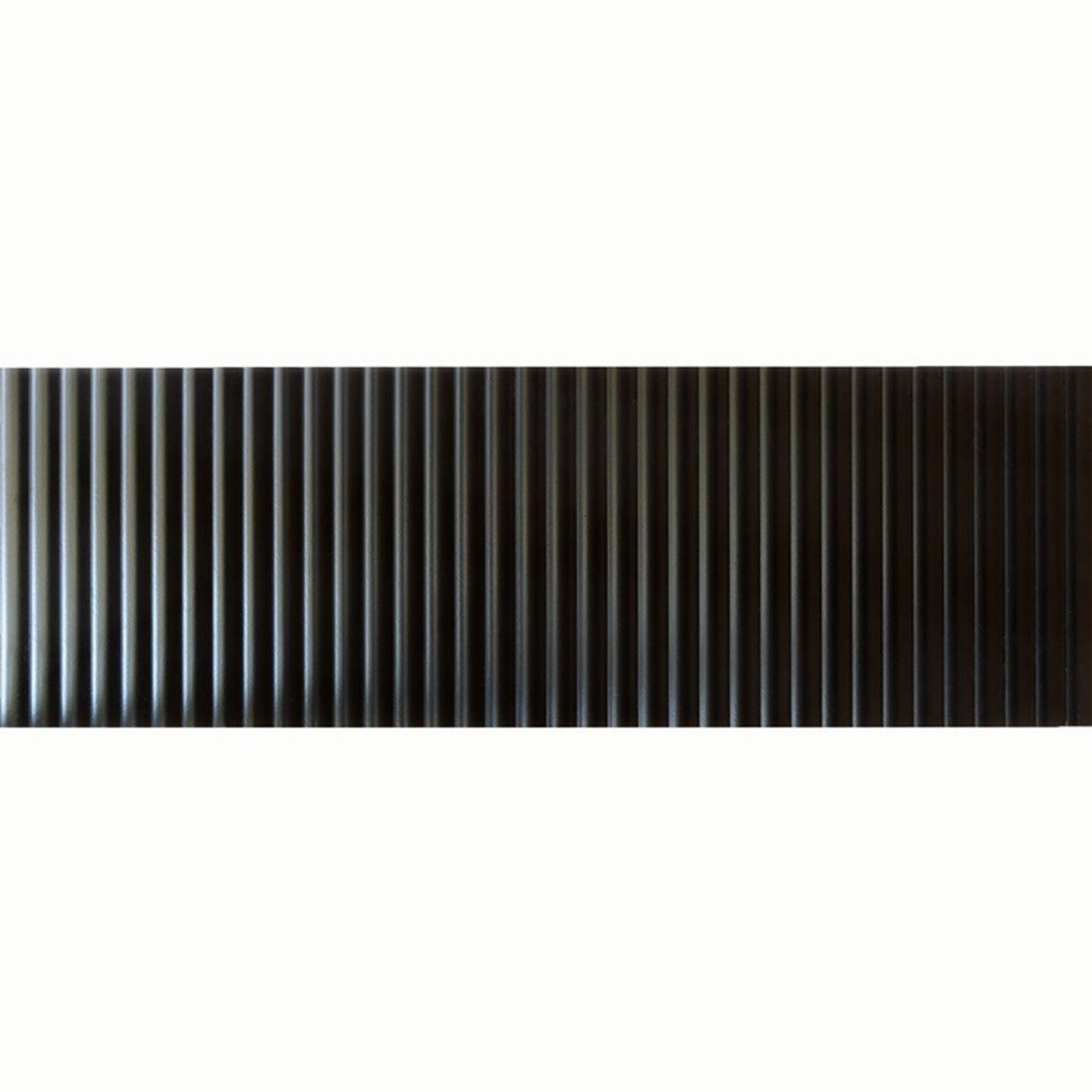 Black 12x36 Matte Fluted Ceramic Large Format Tile (4 Pack, 11.63 Sq Ft ...