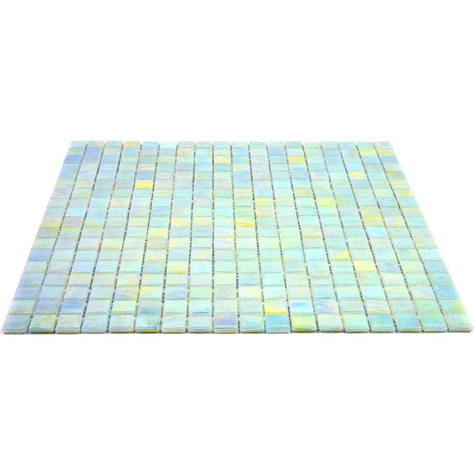 20-pack Skosh 11.6 In. X 11.6 In. Glossy Light Beige Glass Mosaic Wall ...