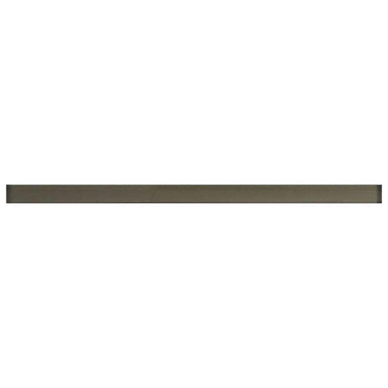 Cedar Brown 0.5x12 Glossy Glass Pencil Tile Trim (10 Pack, 0.5 Sq Ft ...