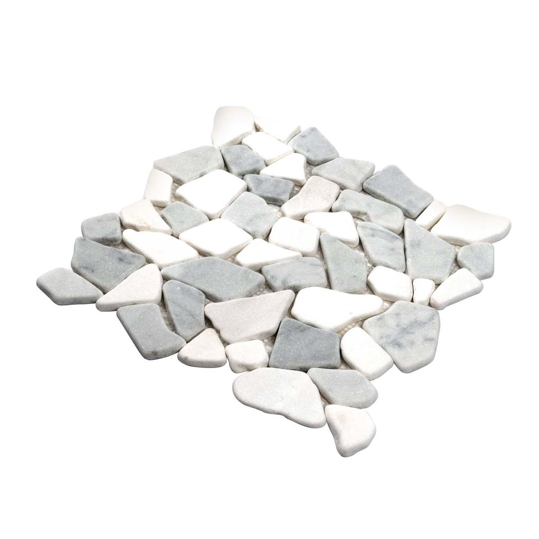 White Gray 11x11 Polished Multi-shaped Marble Mosaic Tile - Etsy
