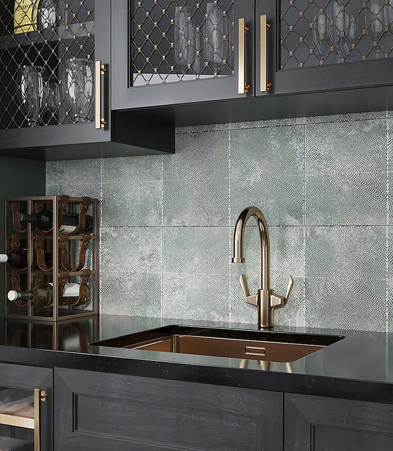 Blue Green 12x40 Dotted Ceramic Large Format Tile (2 Pack, 6.24 Sq Ft ...