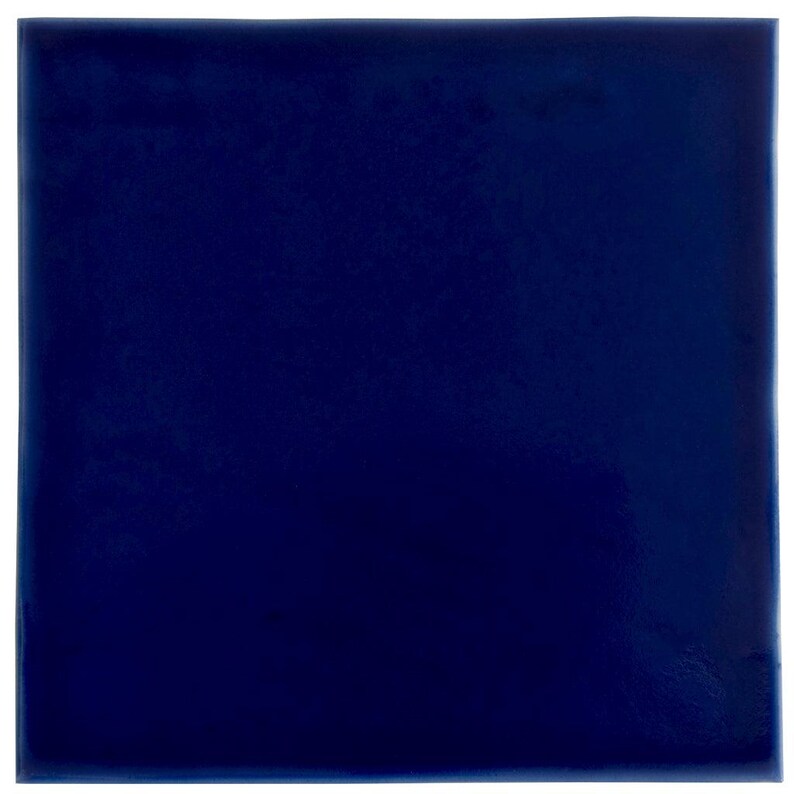 Royal Blue 6x6 Glossy Square Porcelain Tile - Sample - Etsy