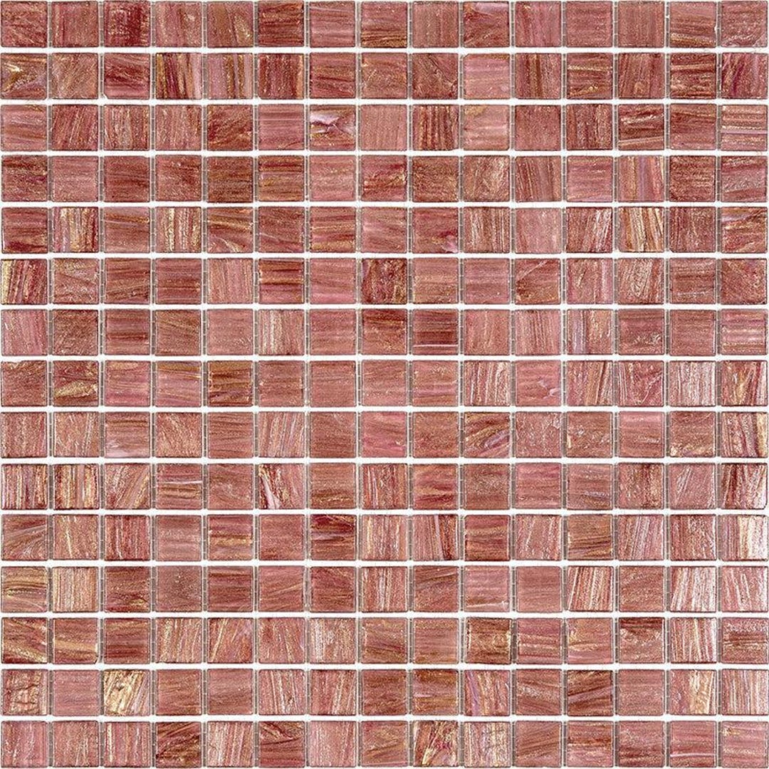 Deep Indian Red 4 X 5 Glossy Uniform Square Glass Mosaic Tile - Sample ...