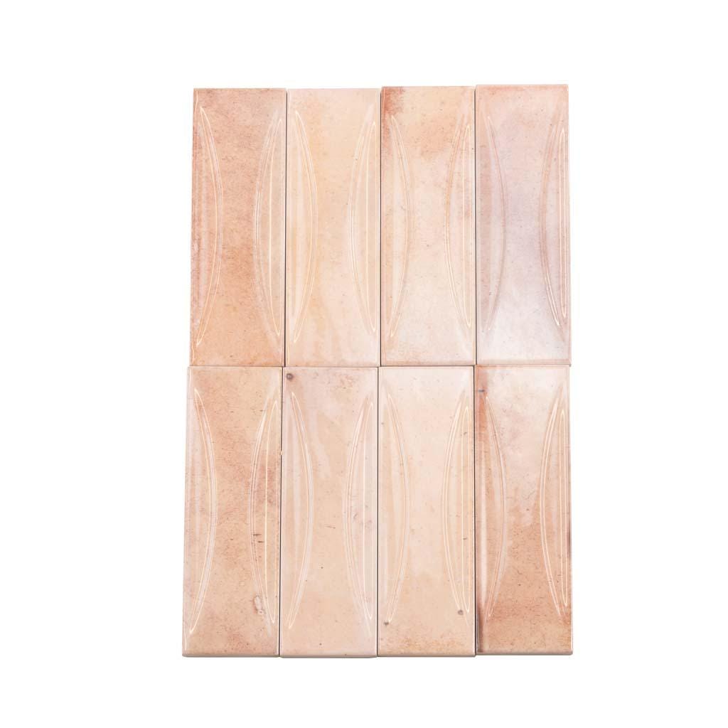 Pink 2.5x8 Glossy Ceramic Subway Deco Tile (38 Pack, 5.38 Sq Ft/case ...