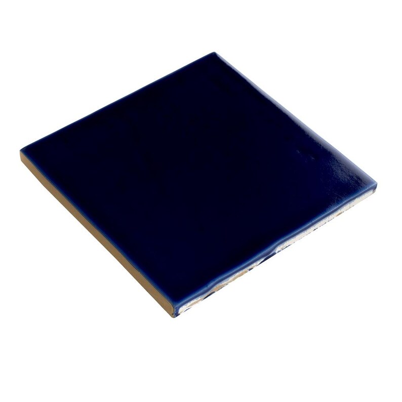 Royal Blue 6x6 Glossy Square Porcelain Tile (19 Pack, 4.65 Sq Ft/case ...