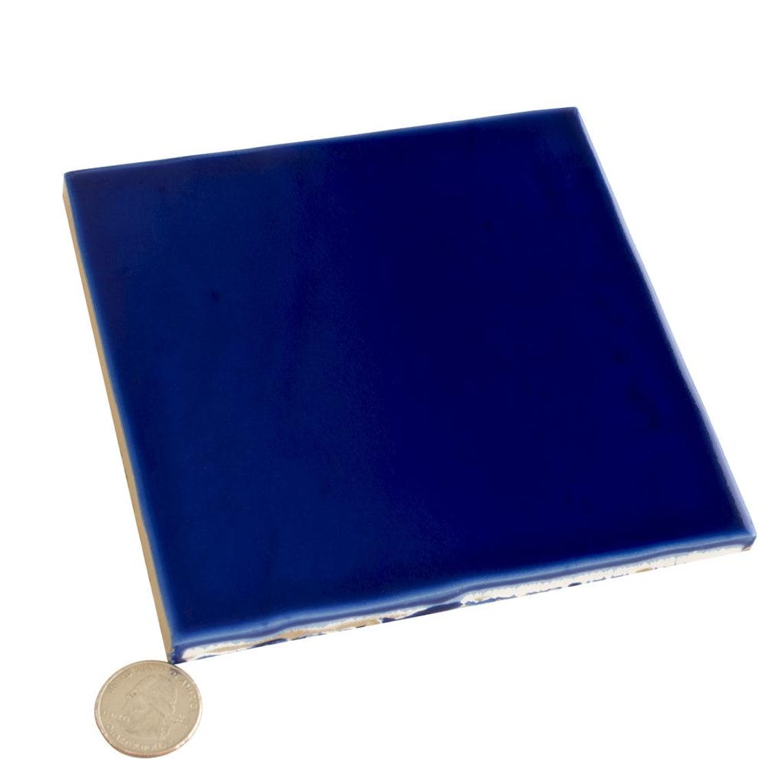Royal Blue 6x6 Glossy Square Porcelain Tile - Sample - Etsy