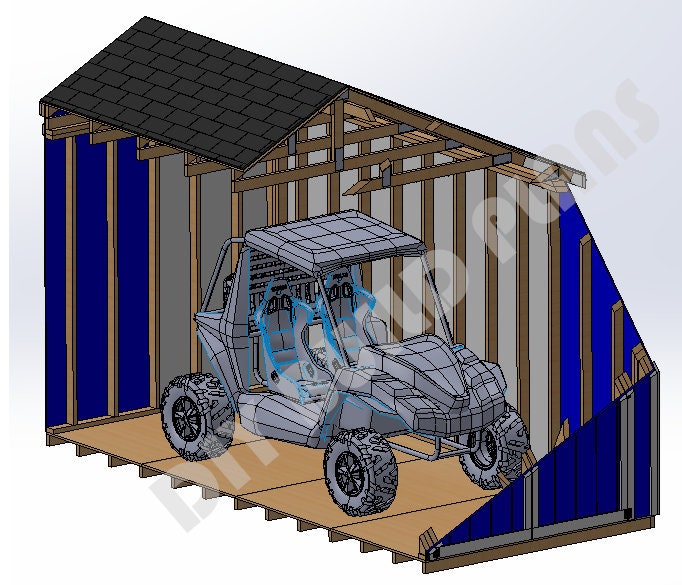 8' X 14' UTV ATV Shed Plan and Working Instructions, DIY - Etsy