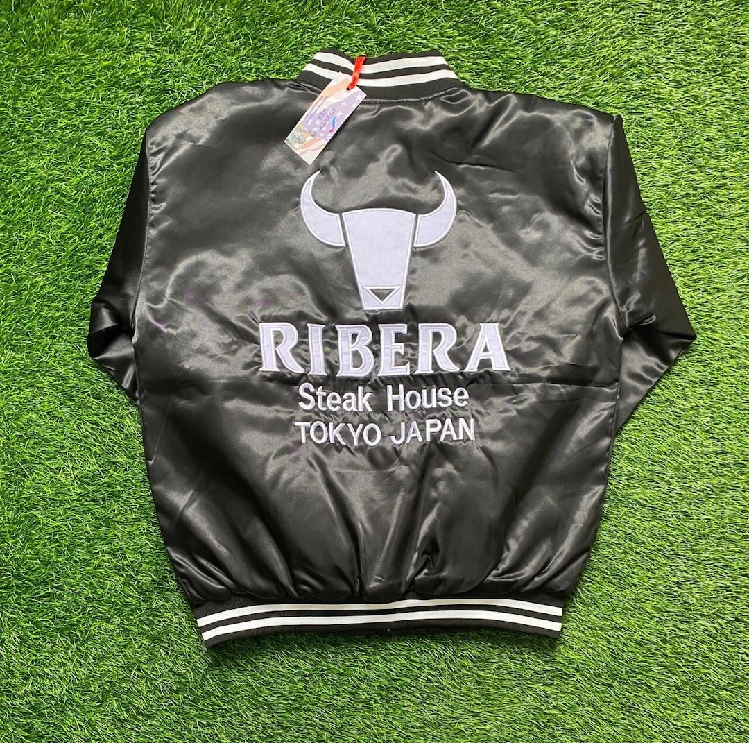 Ribera Steakhouse Tokyo Japan Bomber Jacket Satin Varsity Outershell ...